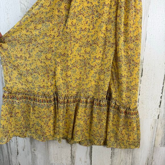 Max Studio | Dresses | Max Studio Yellow Floral Midi Dress Brand New ...